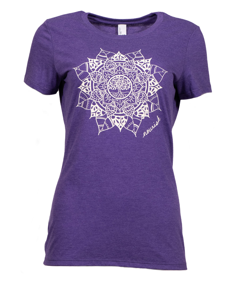 Women's Crewneck Tee : Tree Design (provides 12 meals) – Nourish Designs
