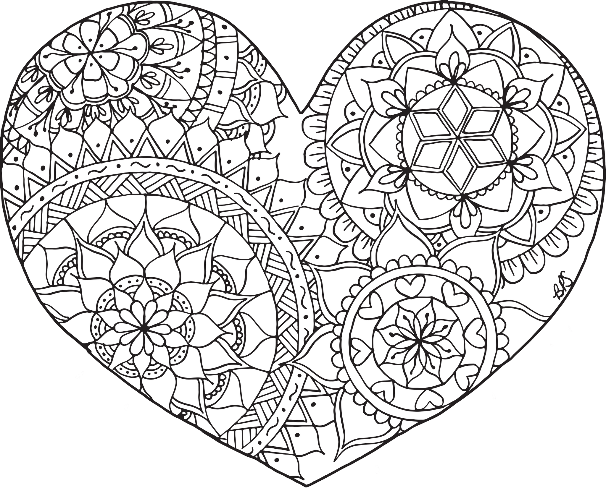 pure heart coloring page